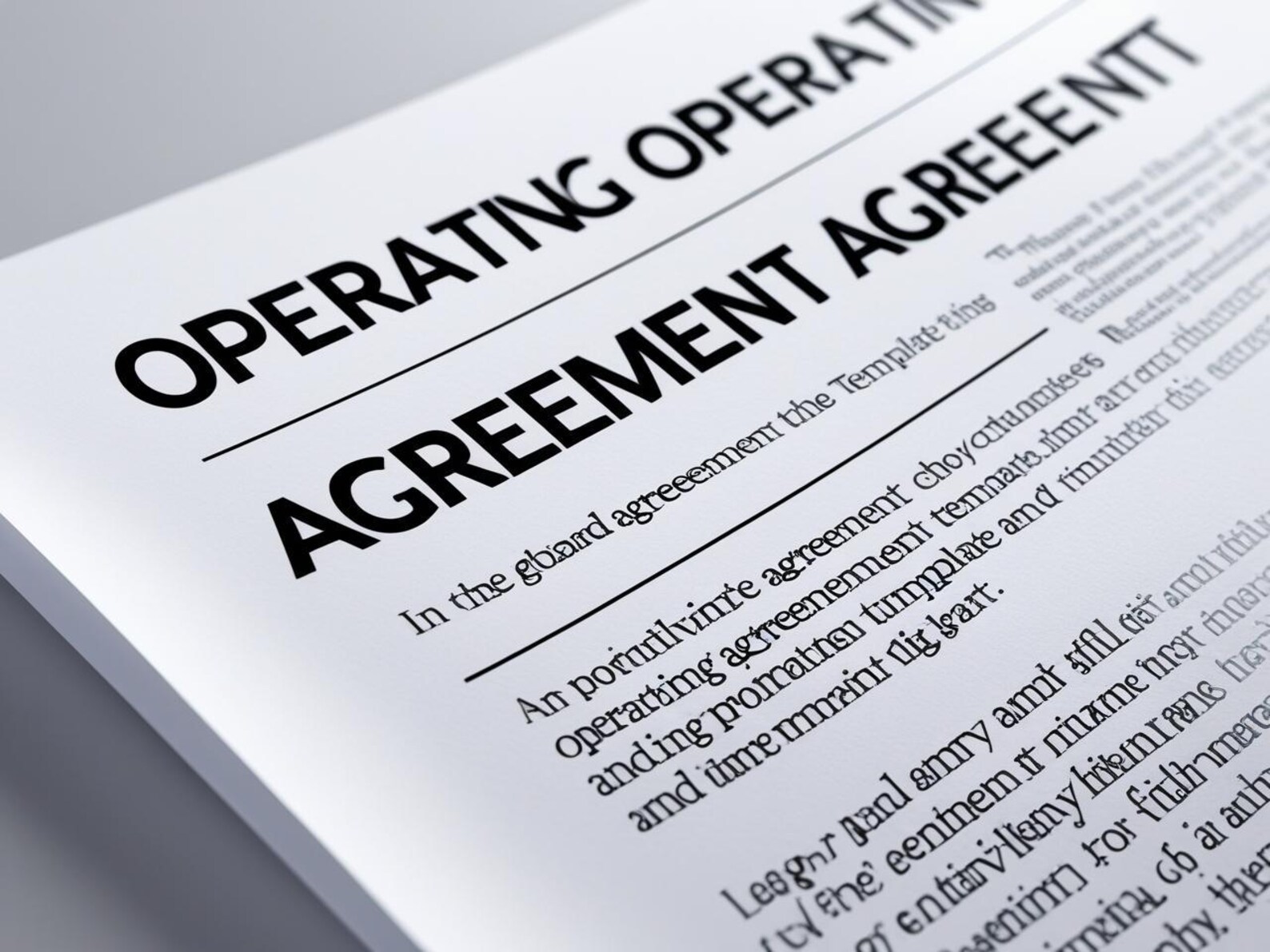 Operating Agreement Template for LLC | Customizable Legal Document ...