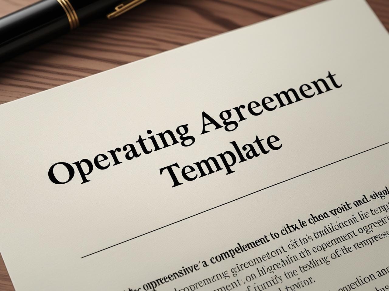 Operating Agreement Template for LLC | Customizable Legal Document ...