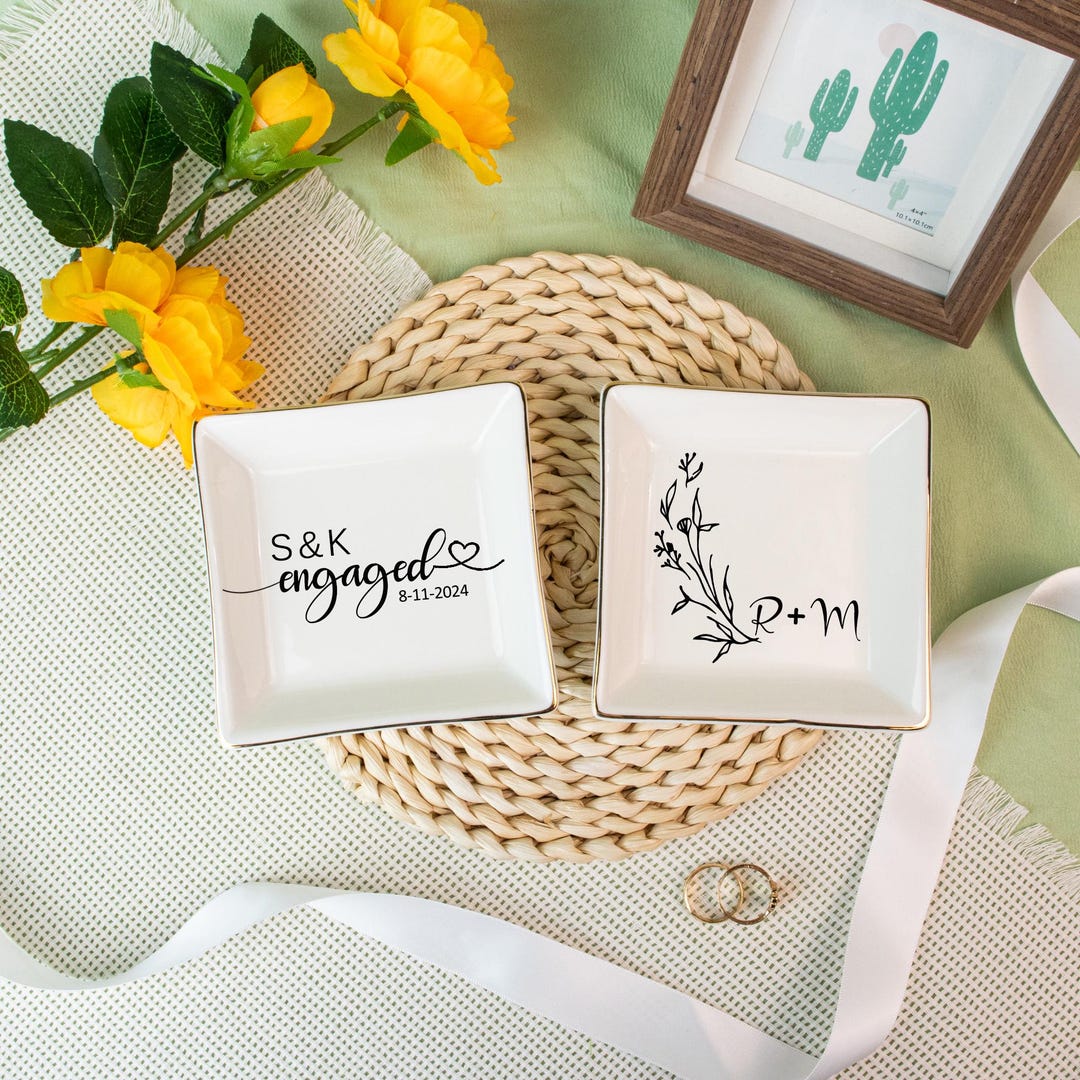 Personalized Ceramic Plate, Custom Text for Wedding, Anniversary, and ...