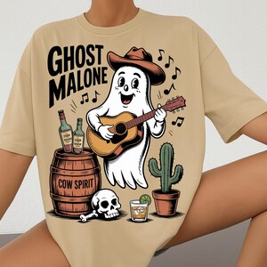 Cowboy Ghost Malone Png, Cute Western Halloween Sublimation Design ...