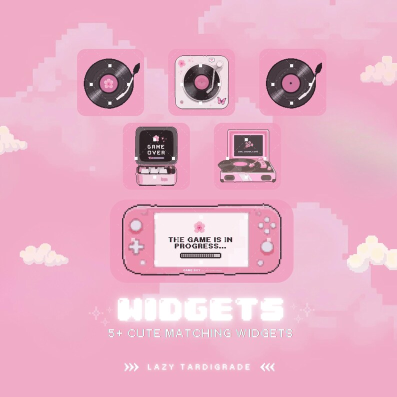 Pink Gamer Aesthetic App Icons for Ios, iPhone 17 & Android | Cute ...