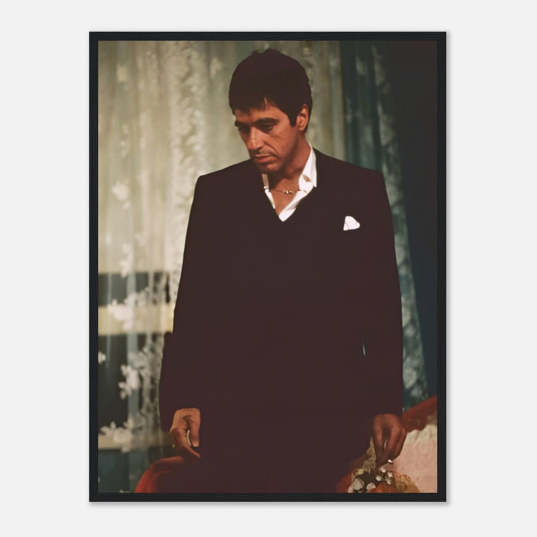Scarface Tony Montana Framed Poster – Museum Matte Print, Vintage ...