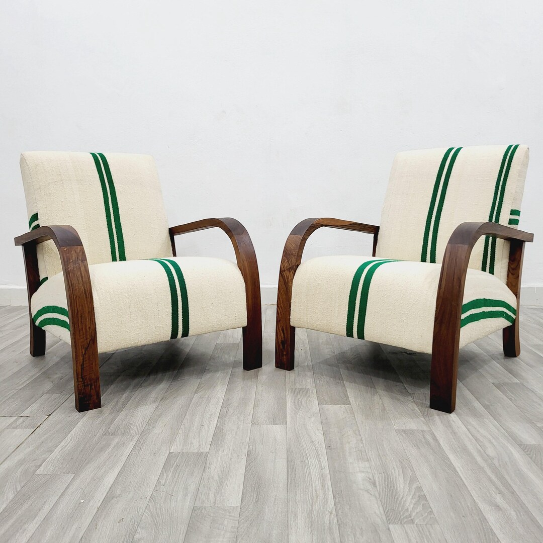 Set of 2 Retro Chic Armchairs Embrace - Mid-century Modern Style - Mid ...
