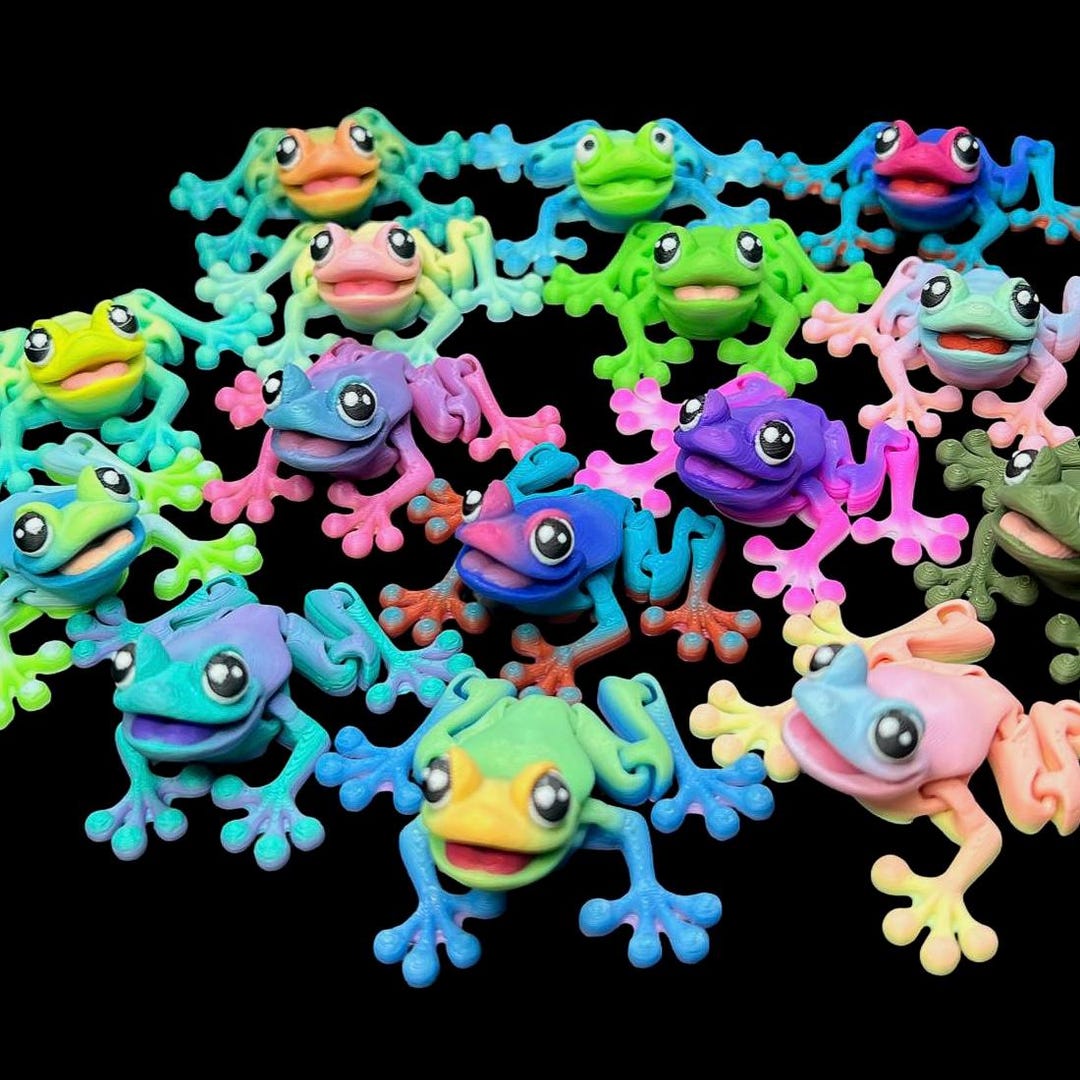 3d Printed Articulated Frogs - Etsy