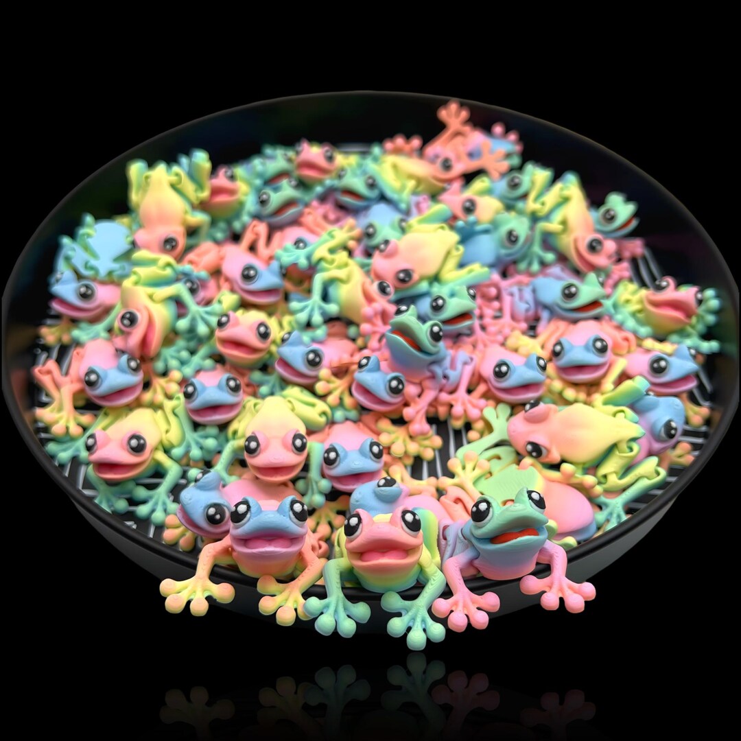 Mini Flexi Frogs 3d Printed - Etsy