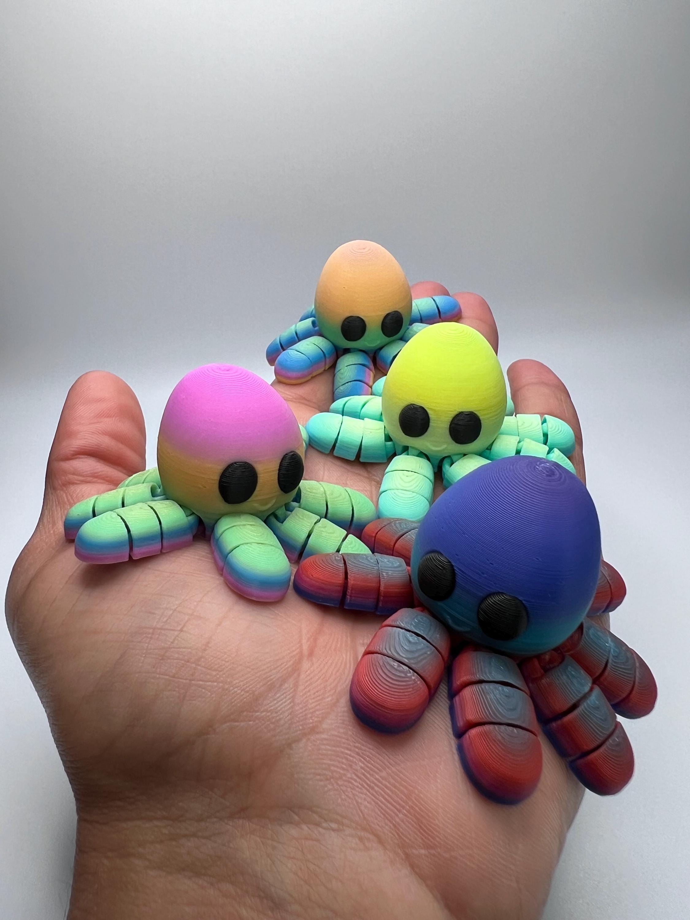 Adorable 3d Printed Articulated Rainbow Octopus - Etsy