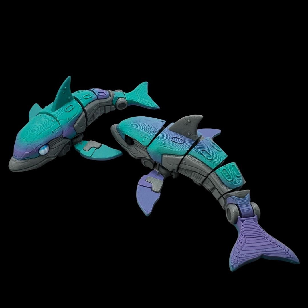 Dolphin Cyborg Articulated 3d Print - Etsy