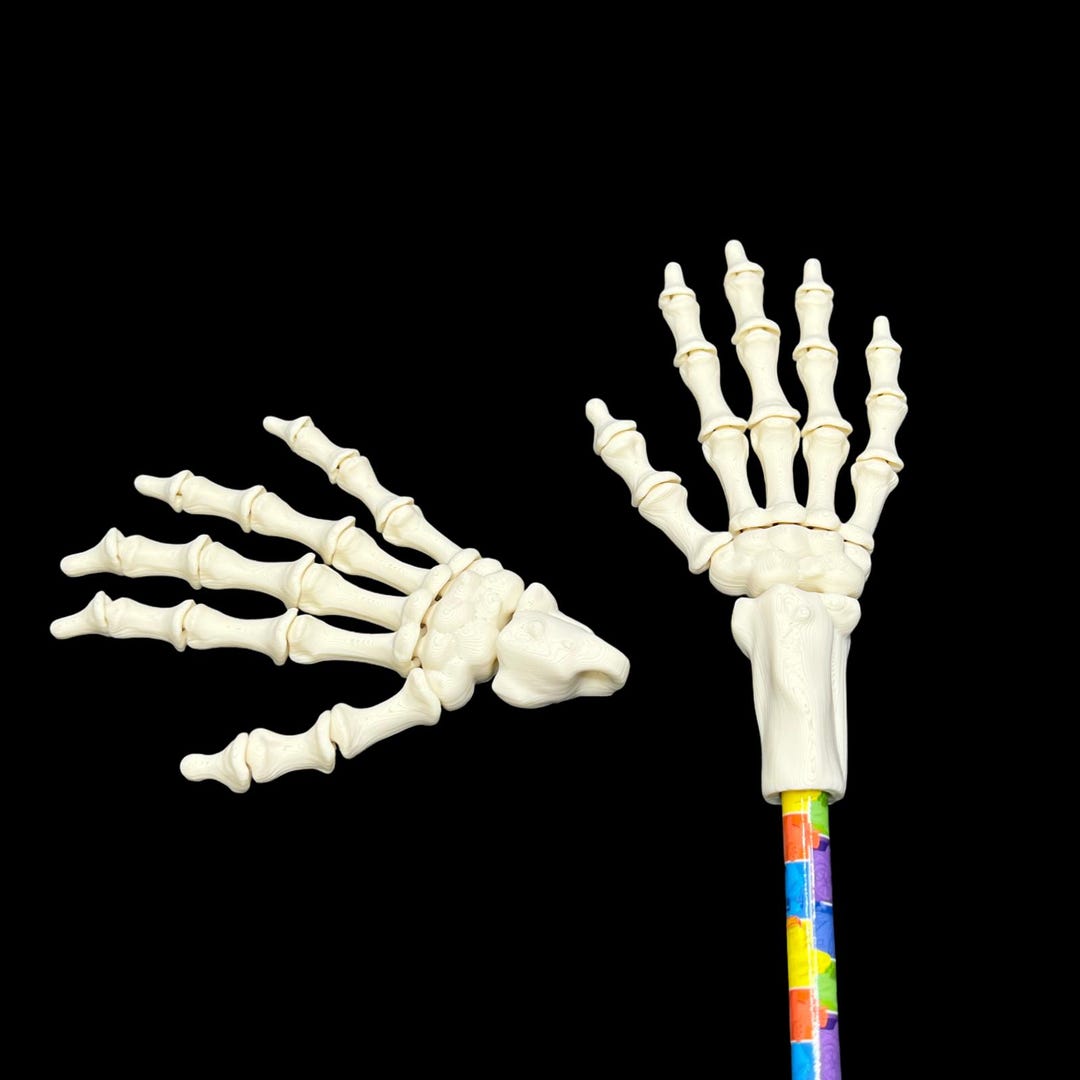 Skeleton Hand Pencil Topper/keychain 3d Print - Etsy