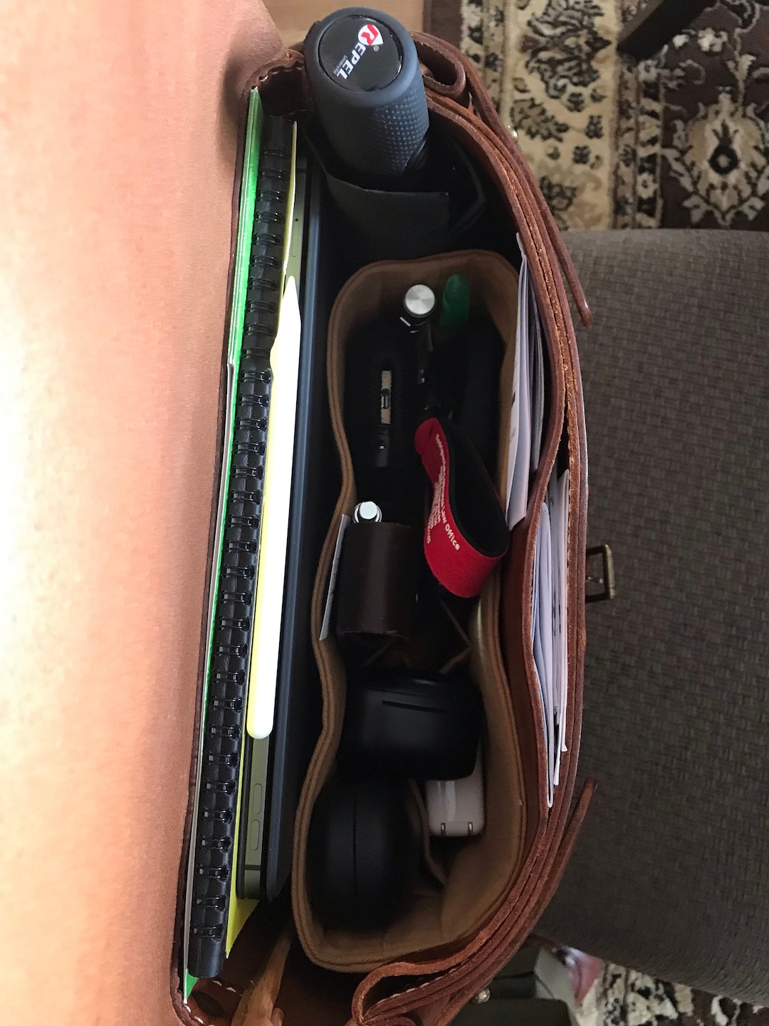 Man Bag Organizer, Men's Organizer (12"l X 2"d X 7"t) .. Color Choice ...