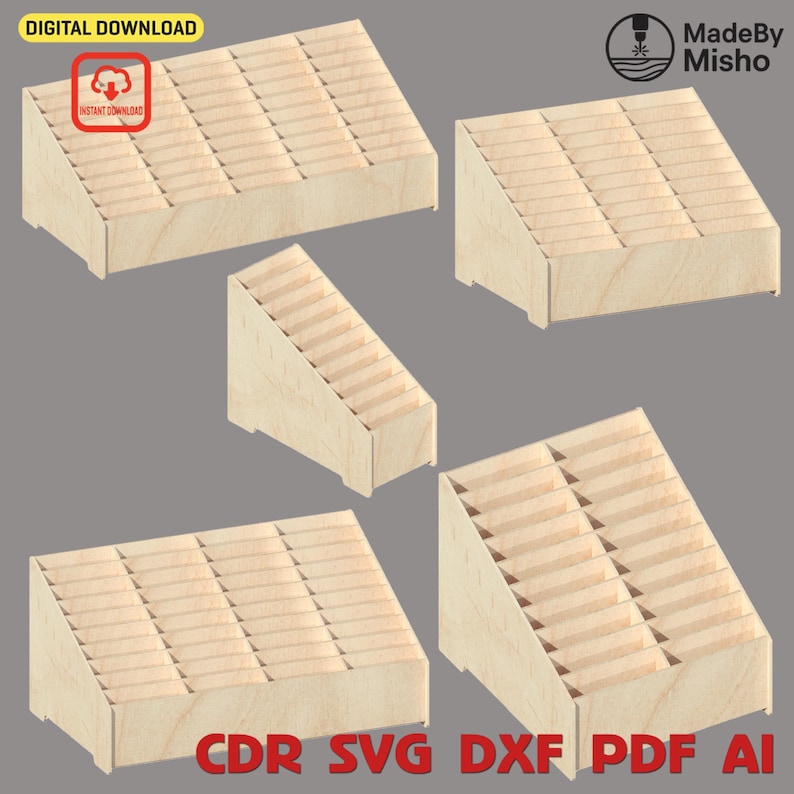 Smartphone Storage Solution: Laser Cut File for Organizing up to 50 ...