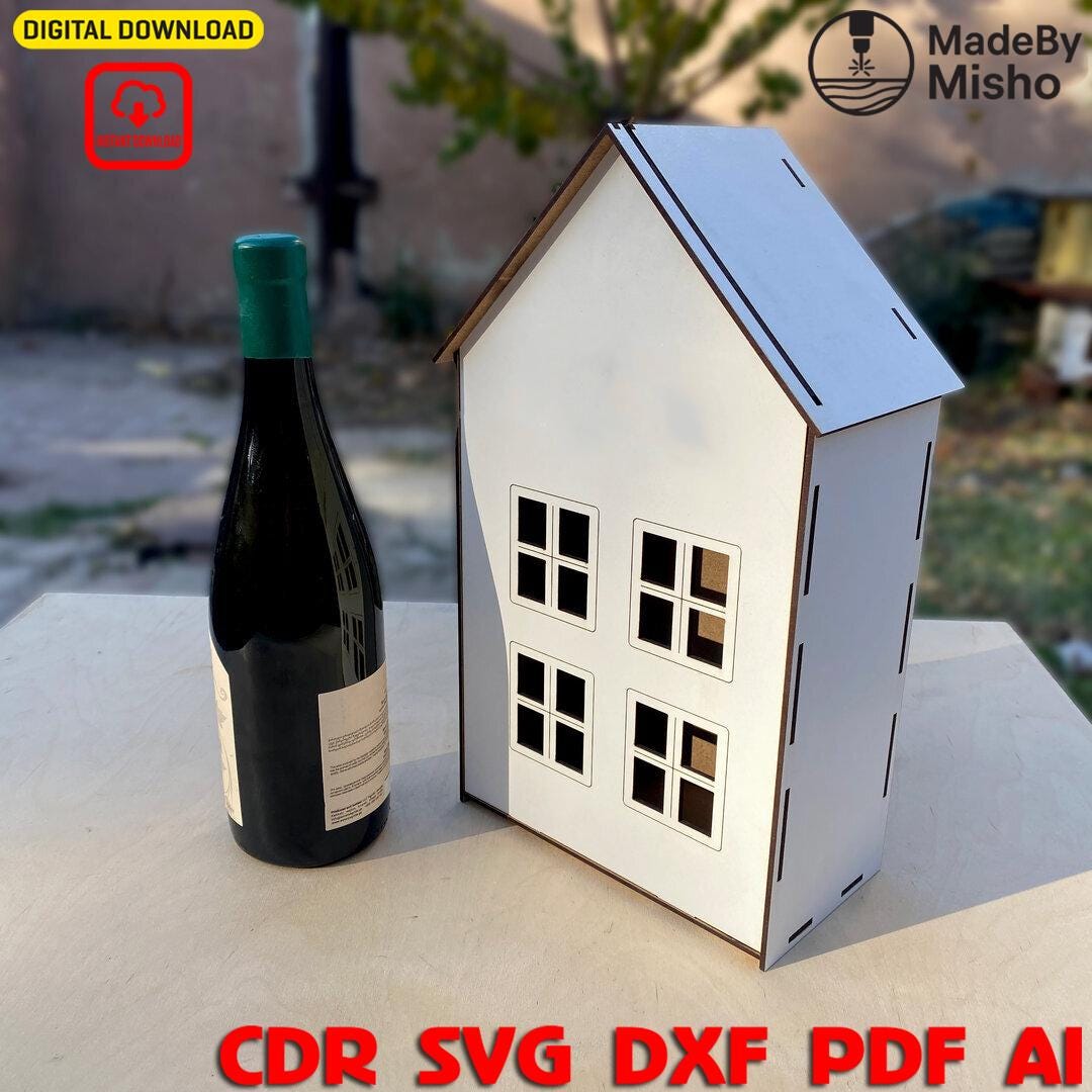 DIY Wine Bottle Box SVG - Perfect Gift Box Template for Wine Lovers ...