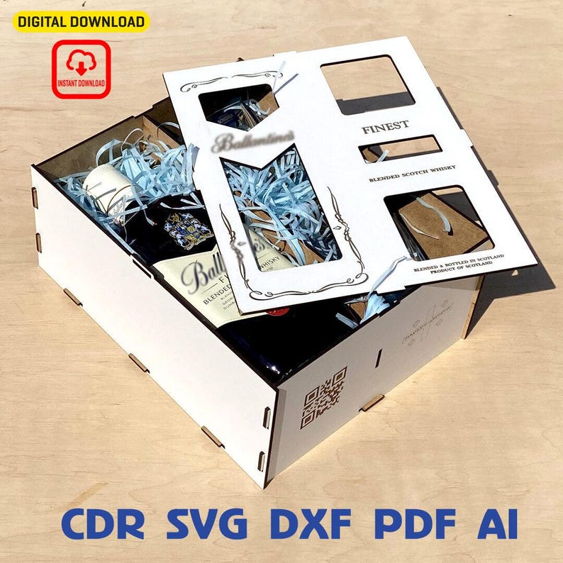 Rustic Whiskey Gift Box Design | Laser Cut File for DIY Enthusiasts ...