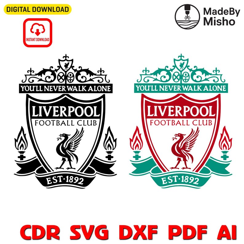 Liverpool Soccer Crest SVG: Laser Cut Football Art (digital Download ...