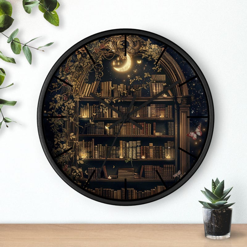 Wall Clock for Library - Etsy