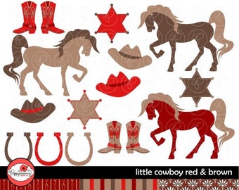 Cowgirls: Digital Clipart Scrapbook Paper Set 300 Dpi Boots | Etsy