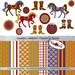 Country Western Horses & Boots: Digital Scrapbook Paper | Etsy