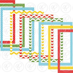 Class Frames & Labels: Digital Clipart Pack (300 Dpi) Red Green Yellow ...
