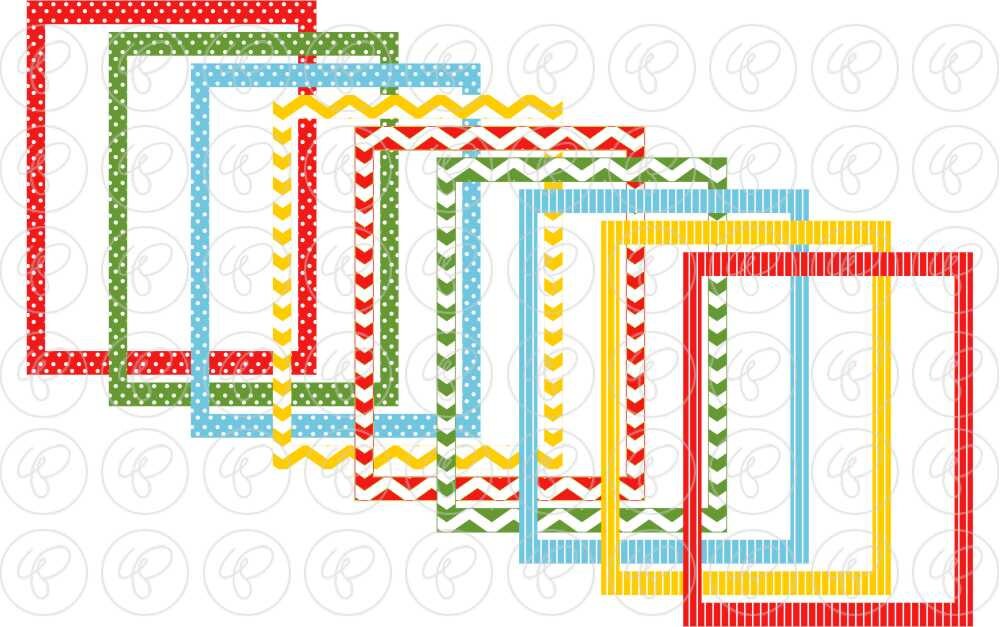 Class Frames & Labels: Digital Clipart Pack 300 Dpi Red - Etsy