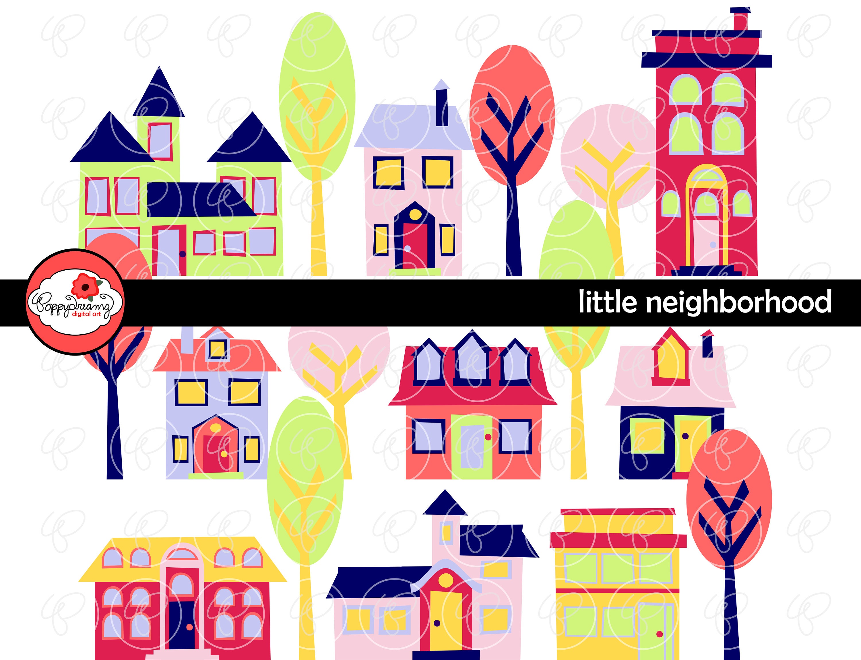 Neighborhood Map Clipart