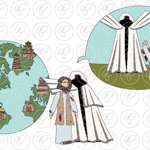 Bible Stories: Jesus Tempted in the Wilderness Clipart Set by ...