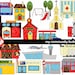 My Community Buildings in SPANISH Clipart: (300 Dpi Transparent Png ...
