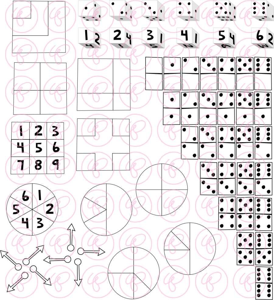 Math Manipulatives Games Clipart Set 300 Dpi School Teacher Clip Art ...