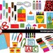 Kindergarten Fun School Supply Clipart: 300 Dpi Transparent - Etsy