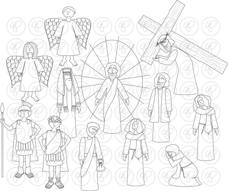 Bible Stories: Easter Clipart Set by Poppydreamz Bible Biblical Jesus ...