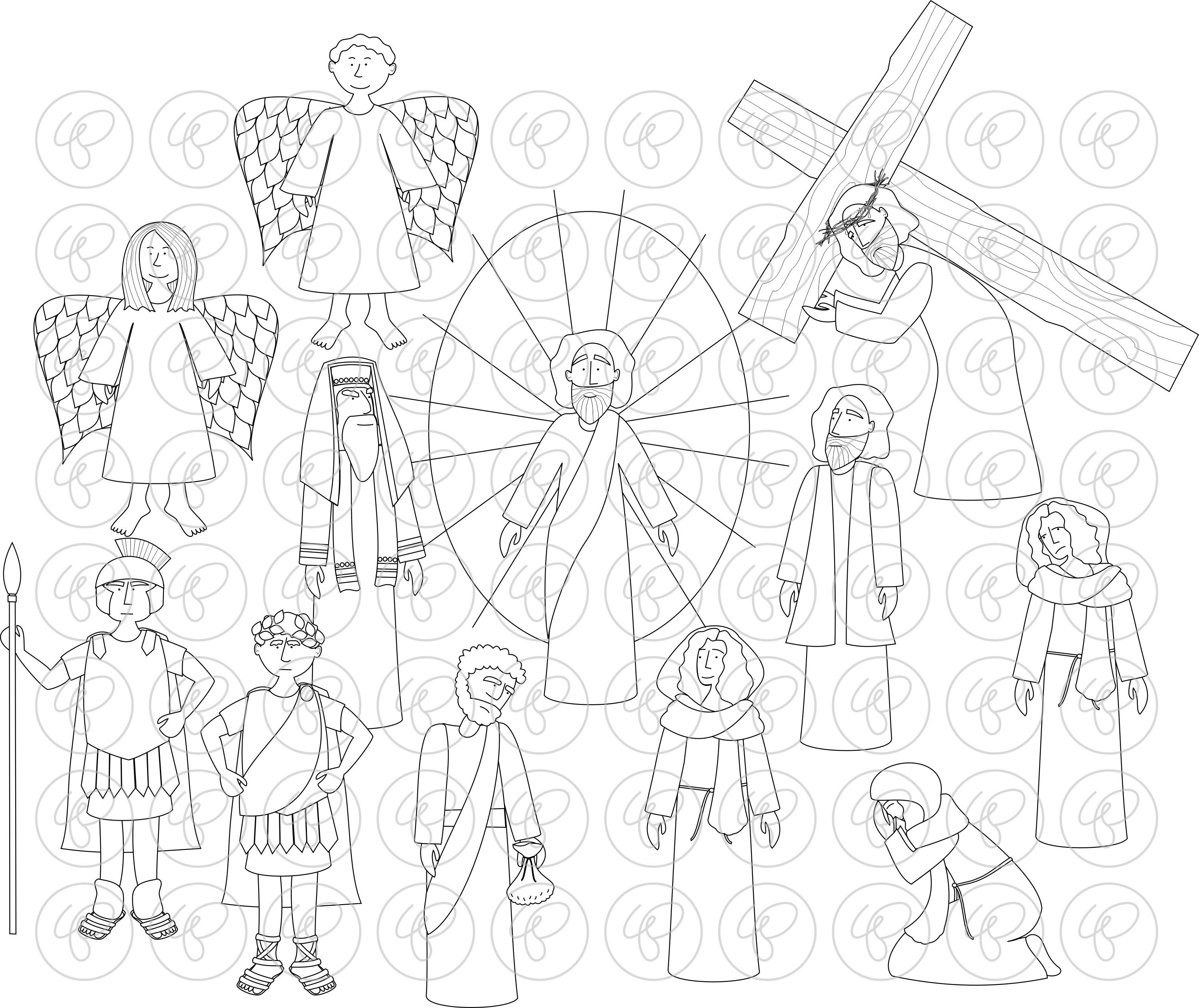 Bible Stories: Easter Clipart Set by Poppydreamz Bible Biblical Jesus ...