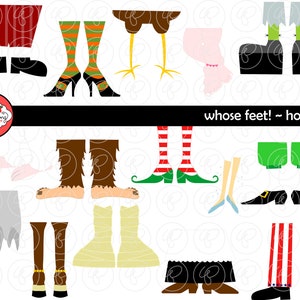 Whose Feet : Holiday Digital Clipart Pack (300 Dpi) Christmas Halloween ...