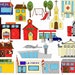 My Community Buildings in FRENCH Clipart: (300 Dpi Transparent Png ...