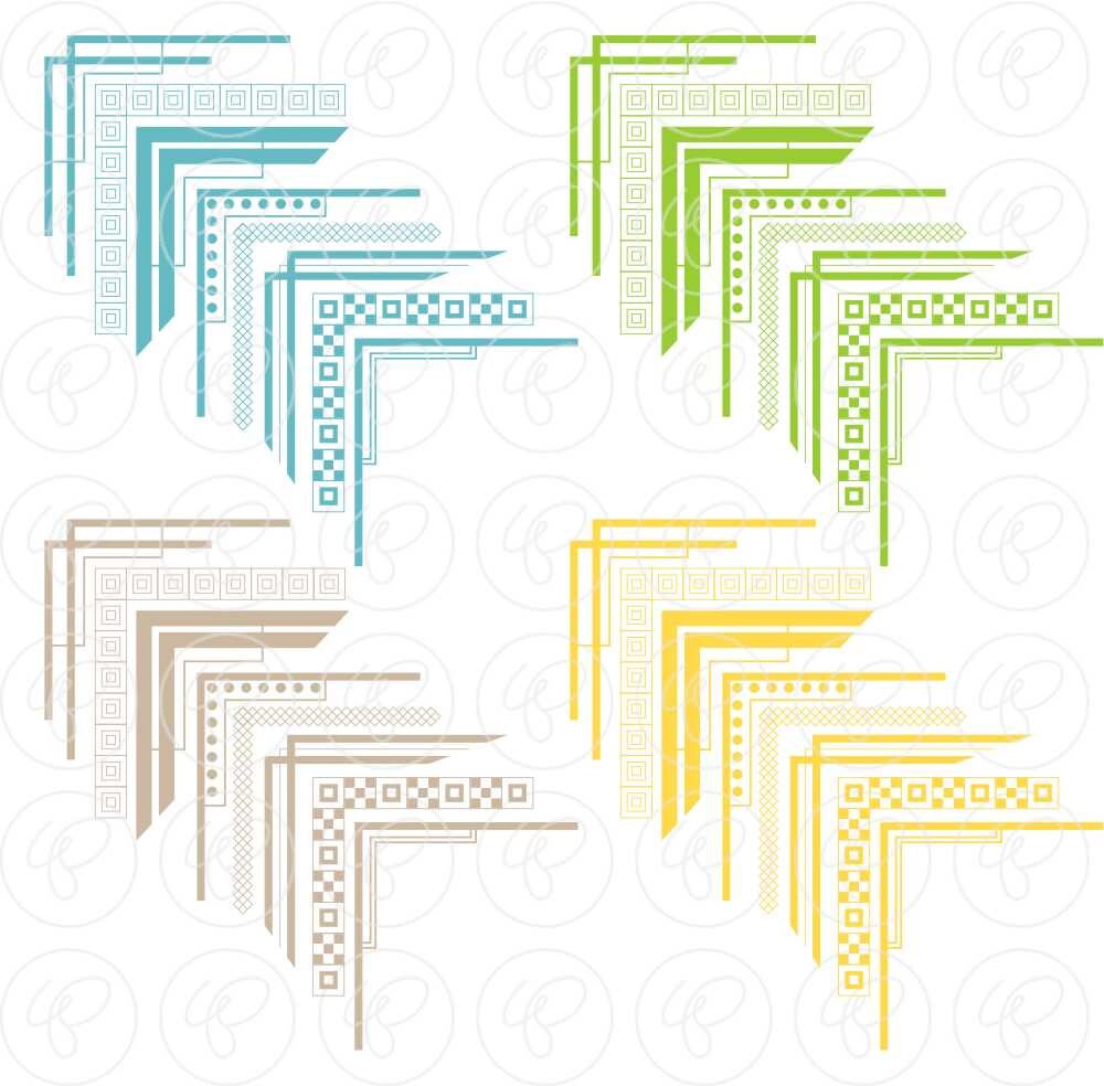 Corner Borders Mega Pack: Clip Art Pack Card Making Digital - Etsy