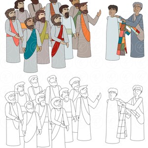 Bible Stories: Joseph & the Coat of Many Colors Clipart Set by ...