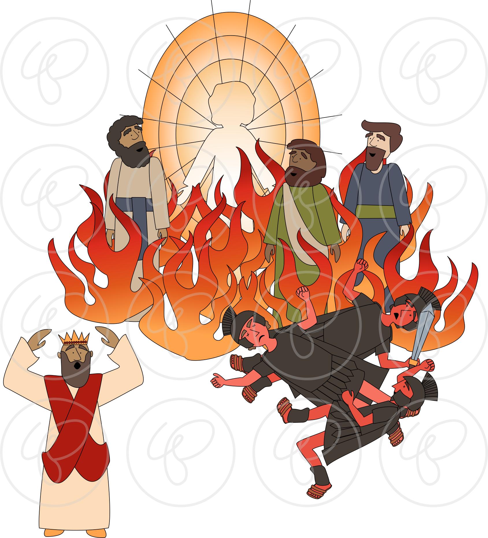 Bible Stories: the Fiery Furnace Clipart Set by Poppydreamz Shadrach ...