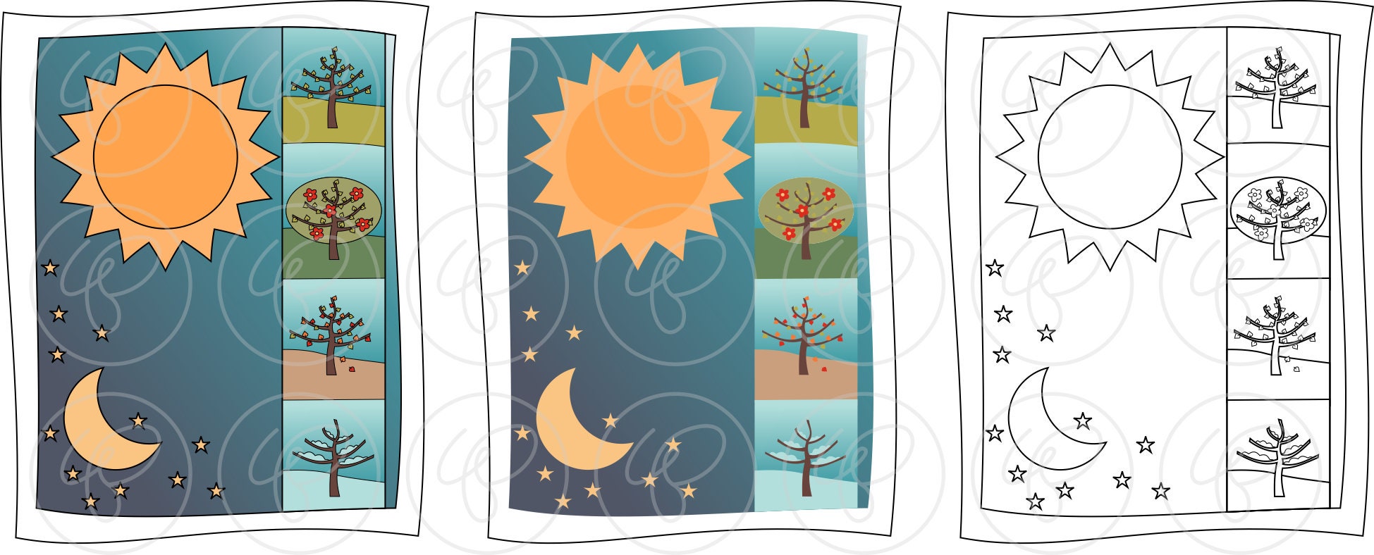 Bible Stories: Creation Clipart Set by Poppydreamz Bible Biblical Jesus ...