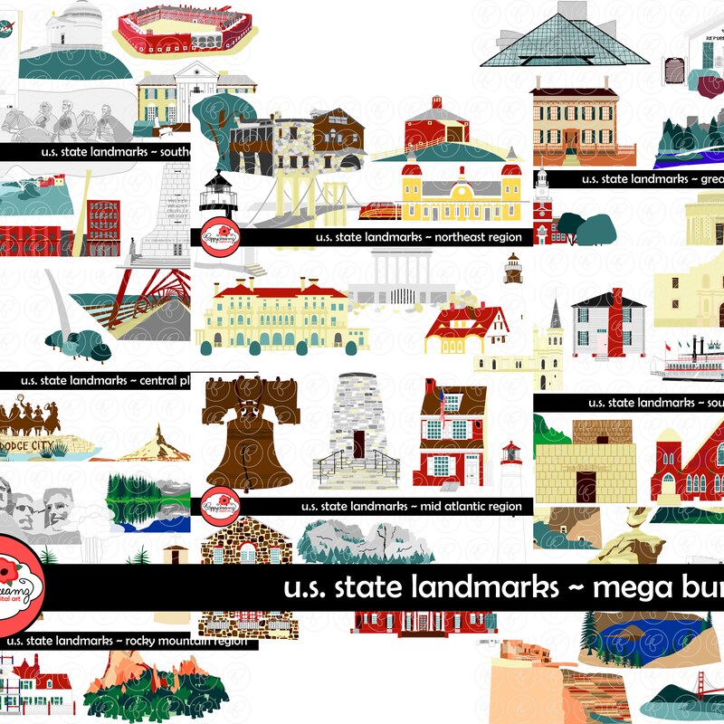 Usa Landmarks - Etsy