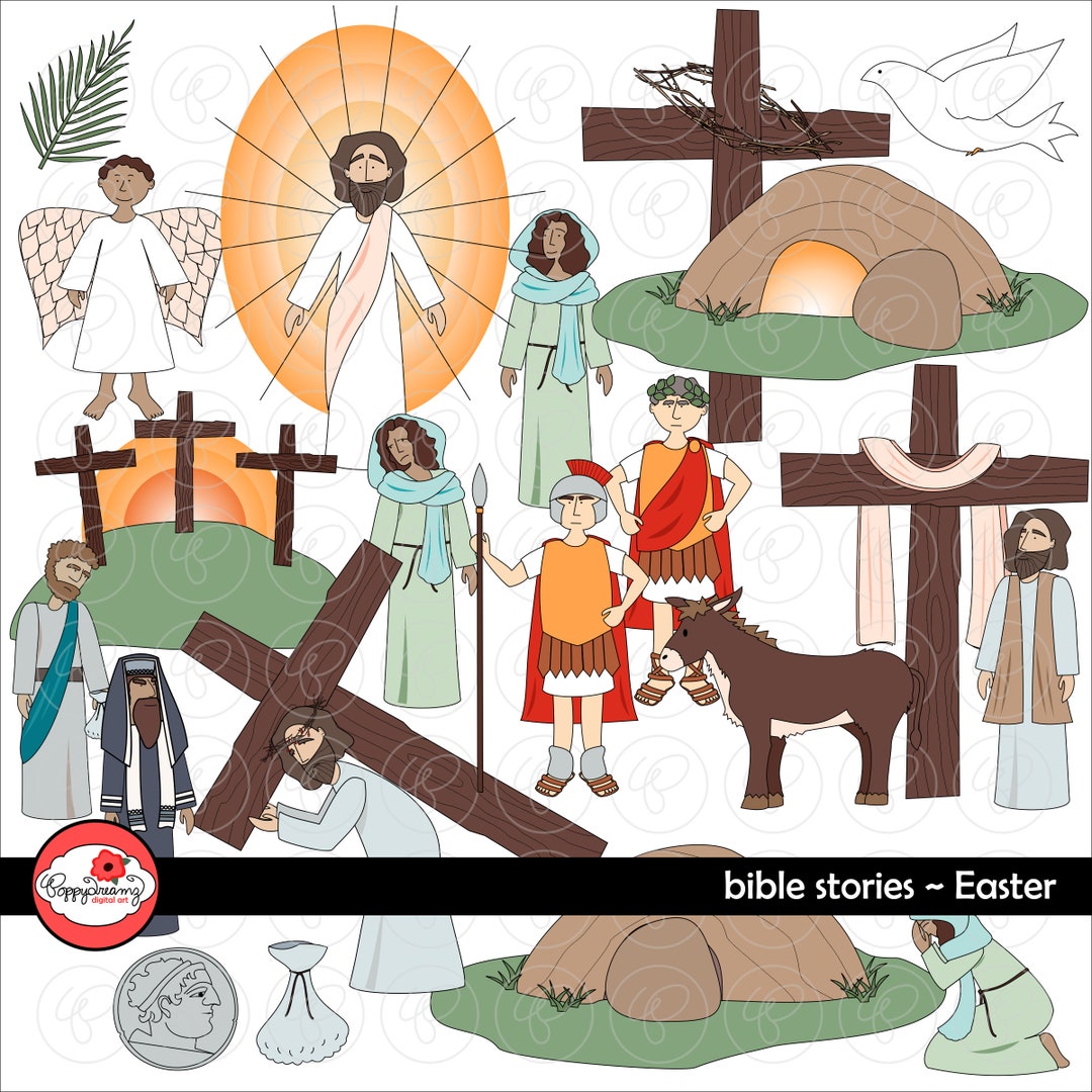 Bible Stories: Easter Clipart Set by Poppydreamz Bible Biblical Jesus ...
