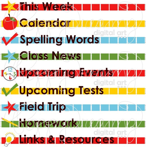 Classroom Newsletter Clip Art