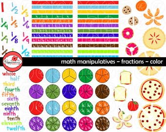 Math Manipulatives Shapes Clipart Set 300 Dpi School | Etsy
