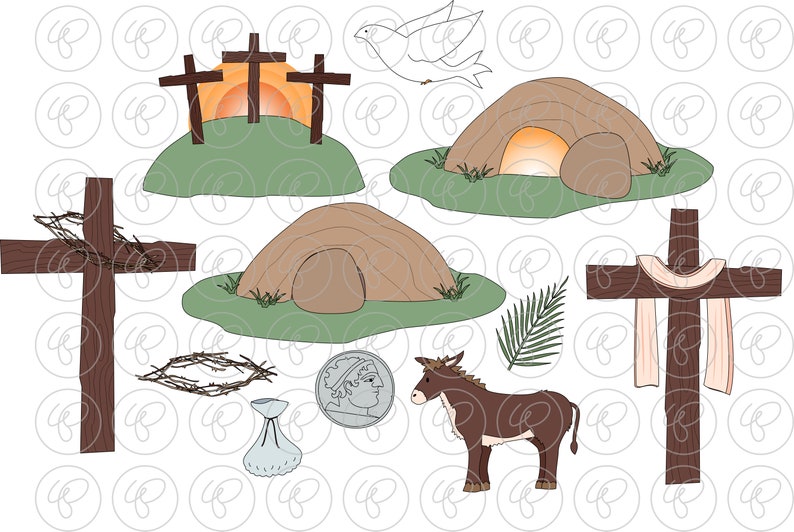 Bible Stories: Easter Clipart Set by Poppydreamz Bible Biblical Jesus ...