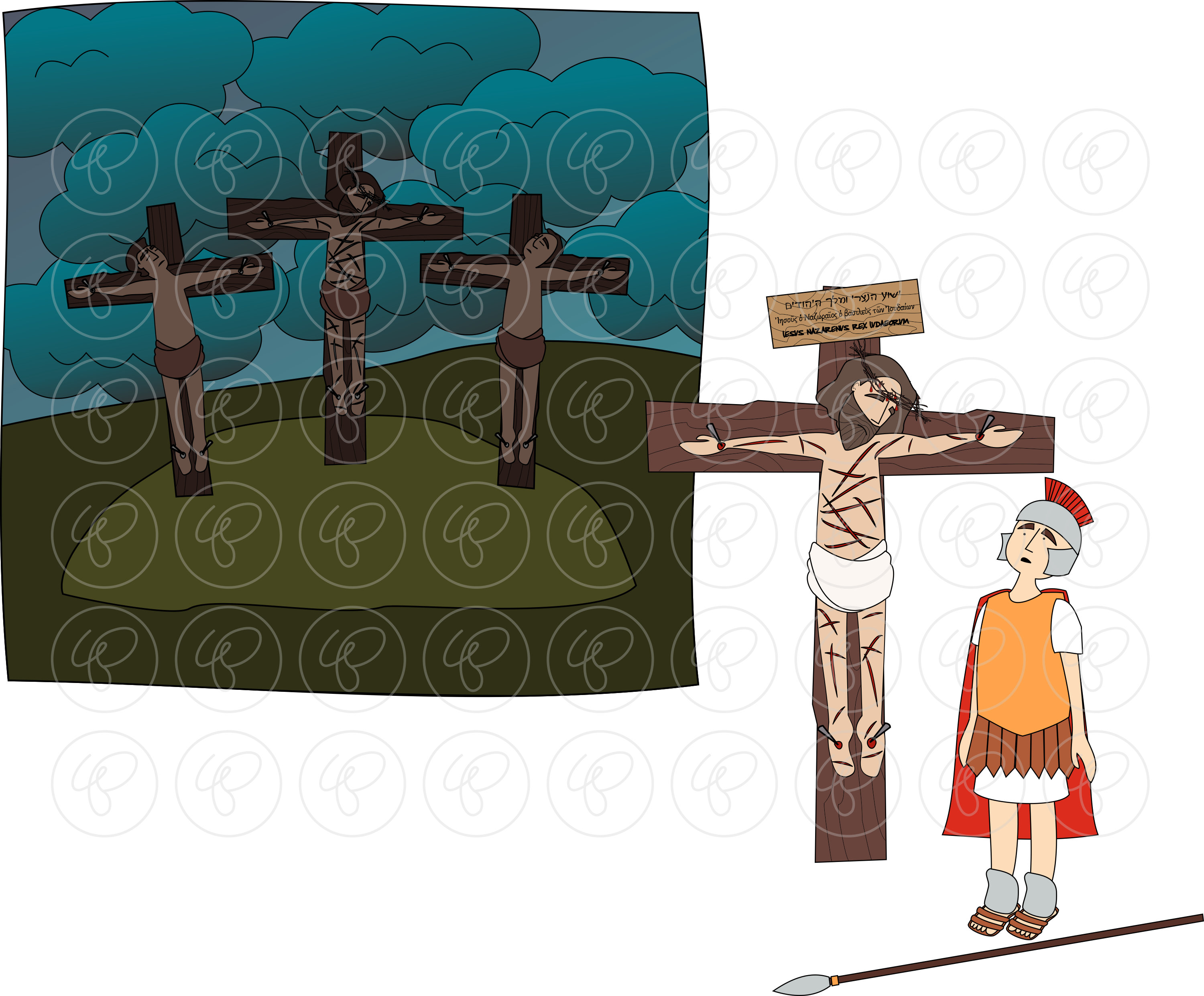 Bible Stories: Easter Death and Resurrection Clipart Set by Poppydreamz ...