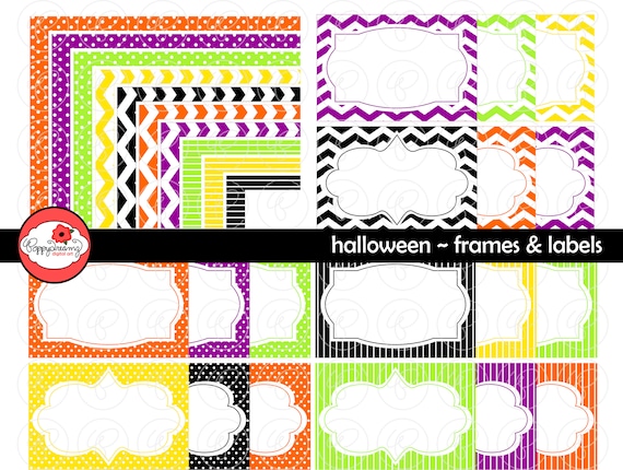 Colorful Chevron Page Borders