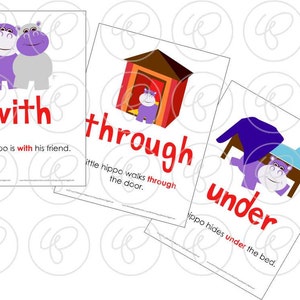 Teaching Prepositions Clipart & Digital Flashcards: Digital Image Set ...