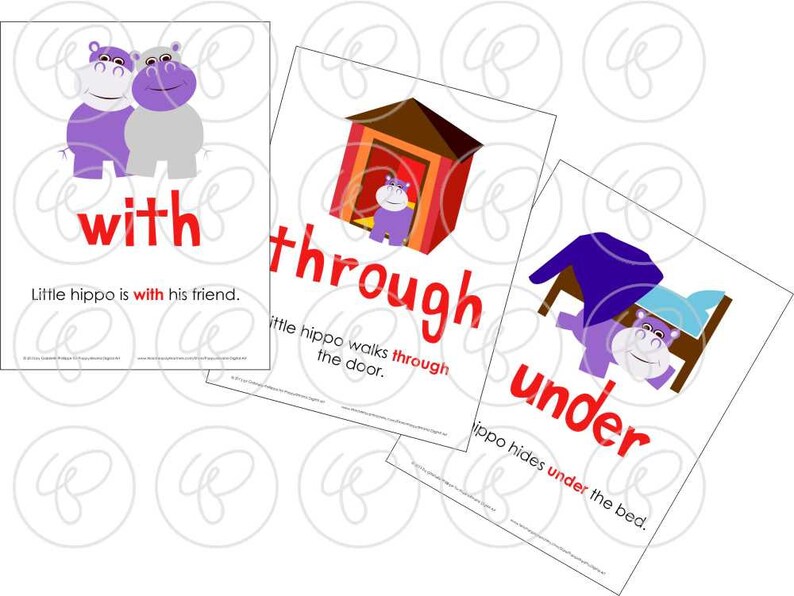Teaching Prepositions Clipart & Digital Flashcards: Digital Image Set ...