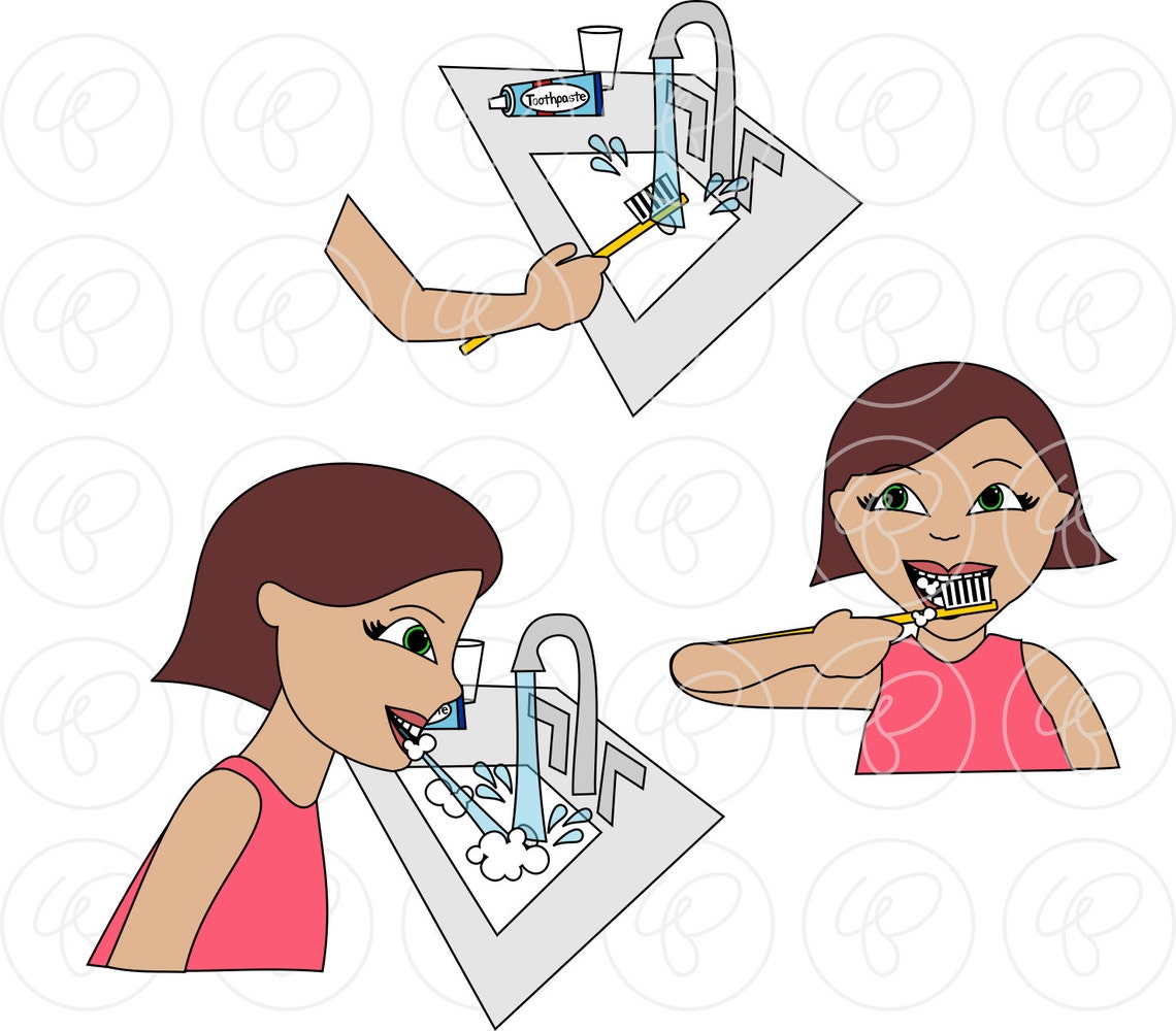 Sequences - Brushing Teeth Clipart Set (300 Dpi) School Teacher Clip ...