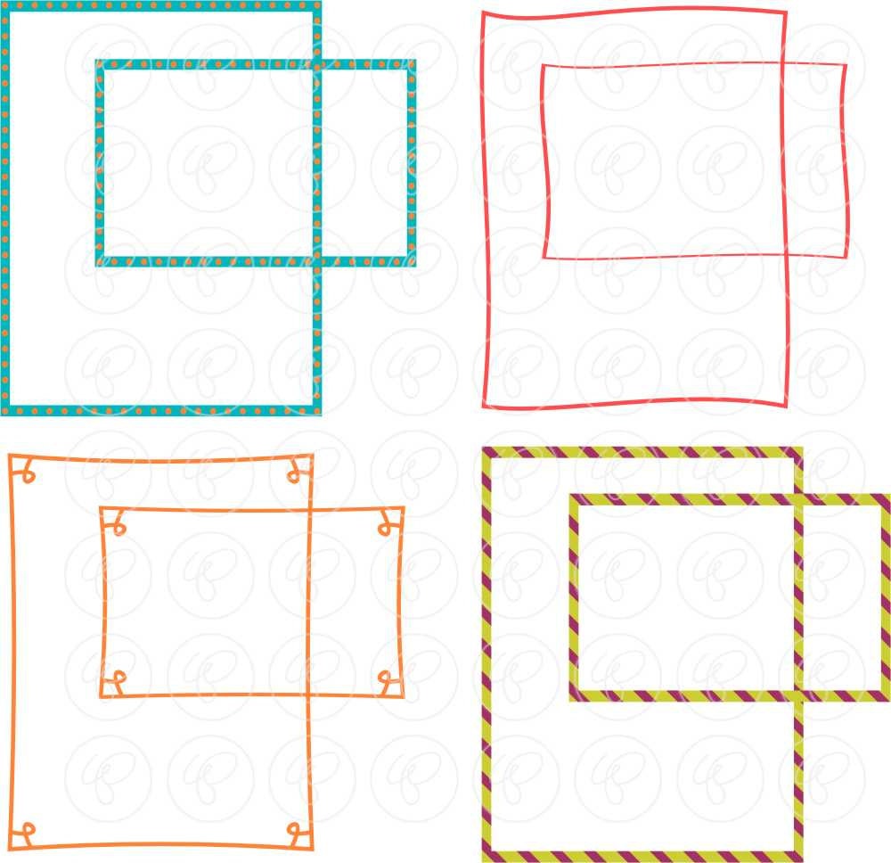 Caribbean Summer Skinny Frames Mega Pack: Clip Art Pack Card Making ...