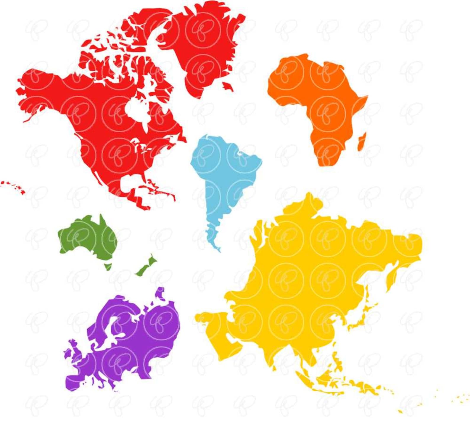 Teaching Continents Digital Clip Art: North America South America ...