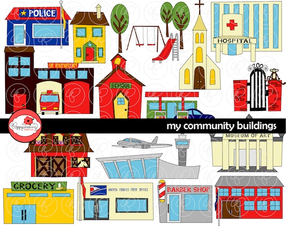 Community Buildings Clipart