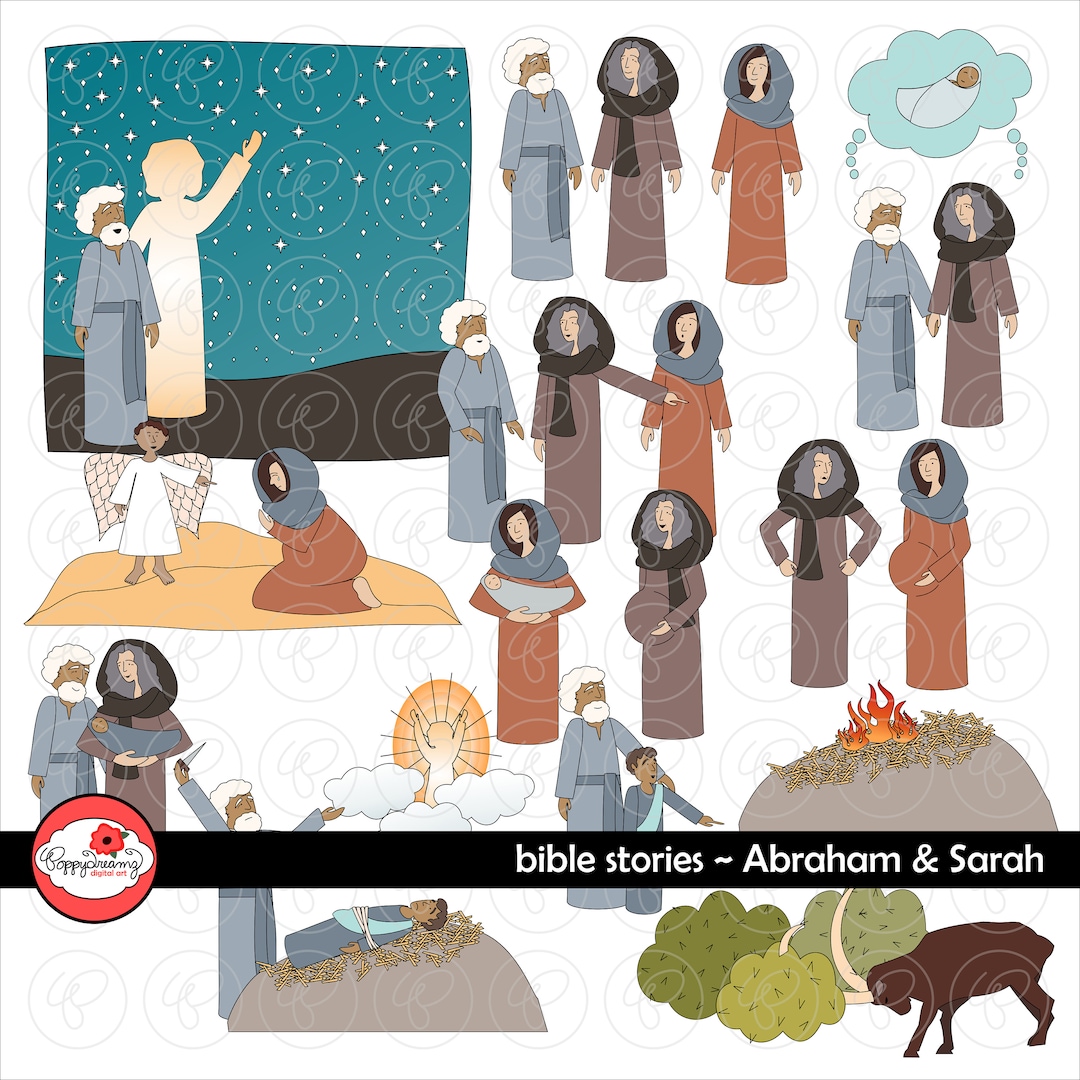 Bible Stories: Abraham & Sarah Clipart Set by Poppydreamz Bible ...