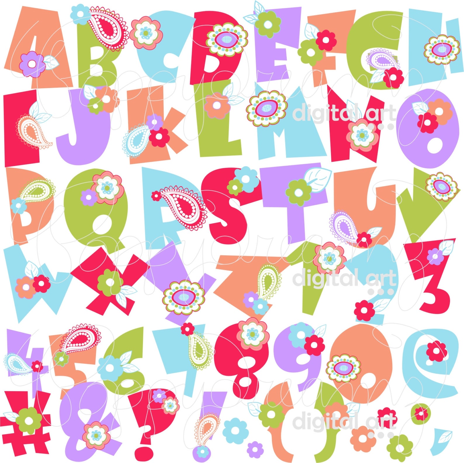 Clementine Alphabet: Clip Art Pack 300 Dpi Transparent Png Card Making ...